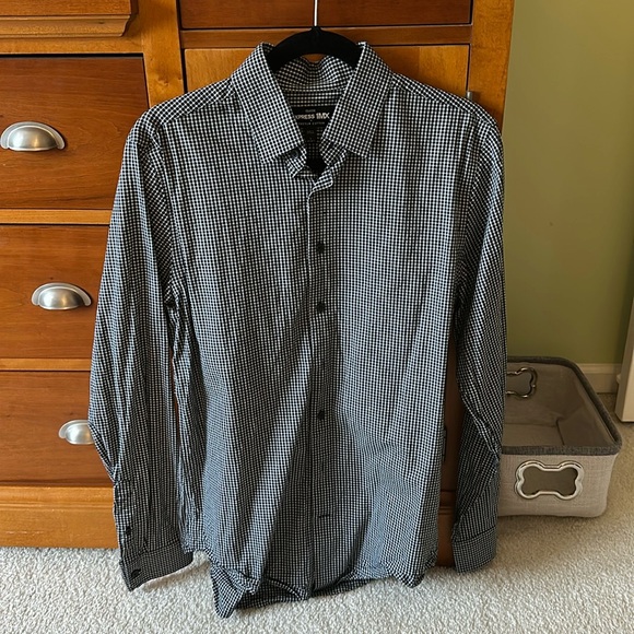 Express | Shirts | Mens Express Classic Imx Black And White Check Dress ...